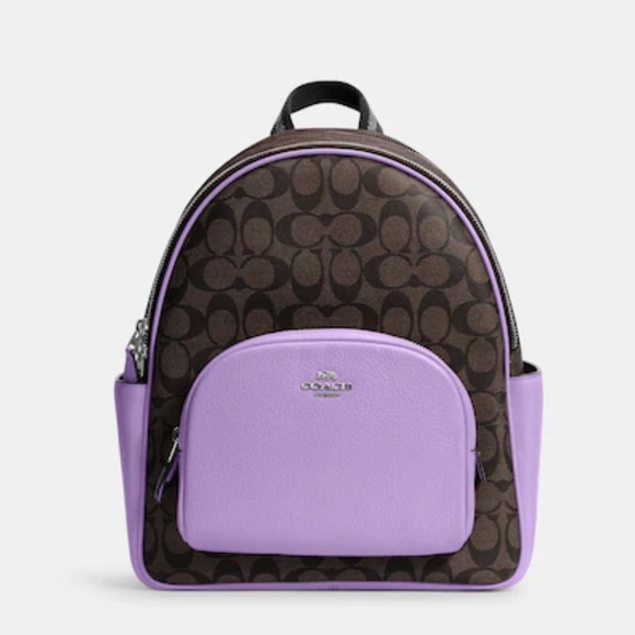 Coach | Bags | Coach Court Backpack In Signature ...